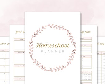 Homeschool Planner Printable, 60 Pages, Digital Homeschool Planner ...