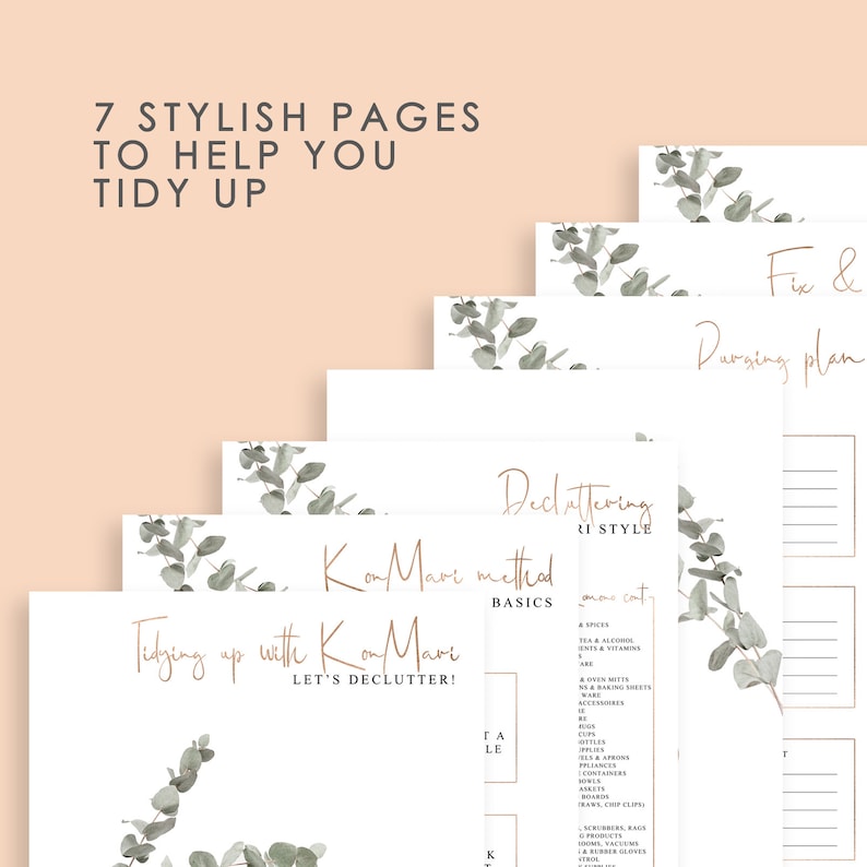 Marie Kondo Printable, Konmari Checklist Printable, Konmari Printables ...