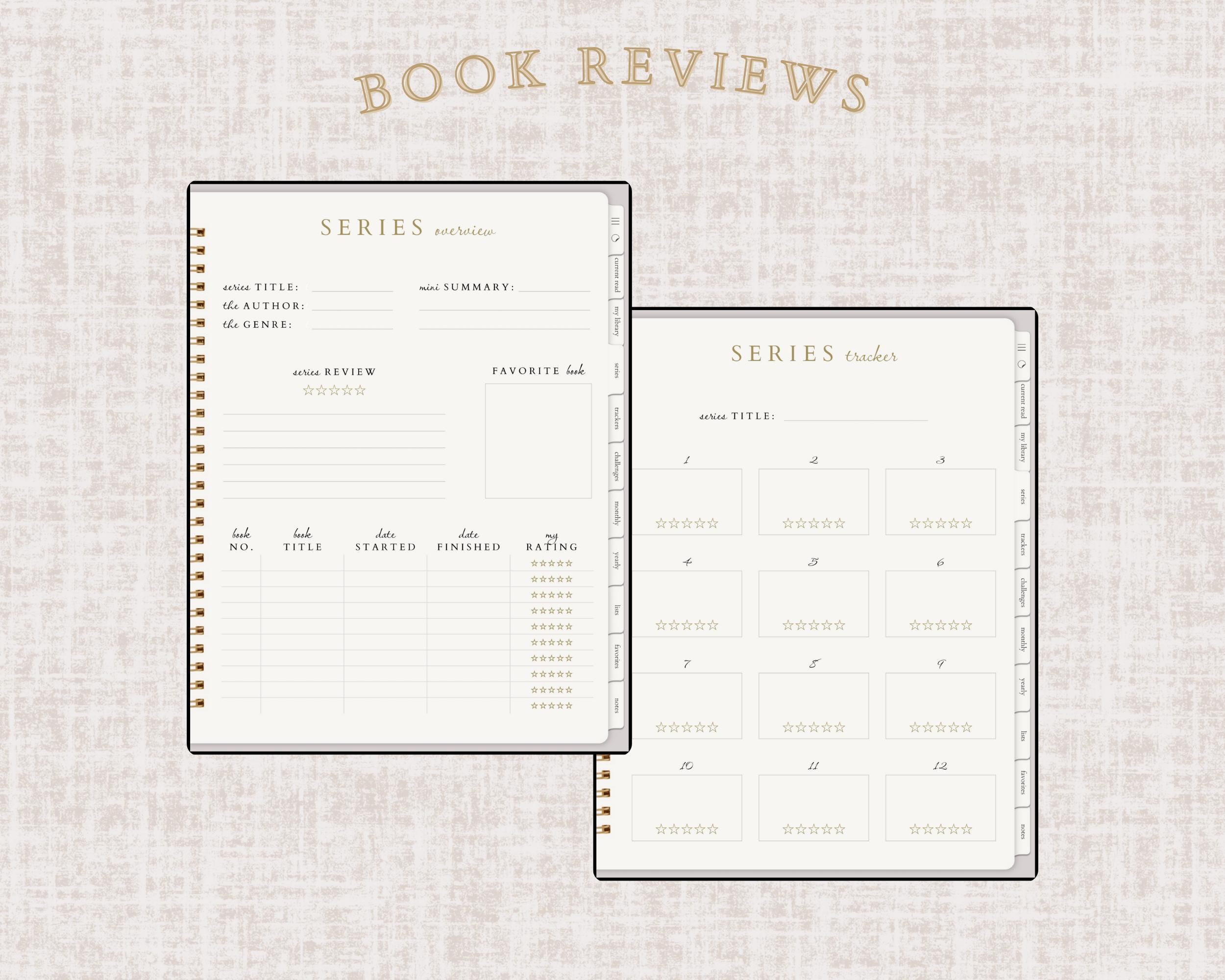 Digital Reading Journal - Etsy