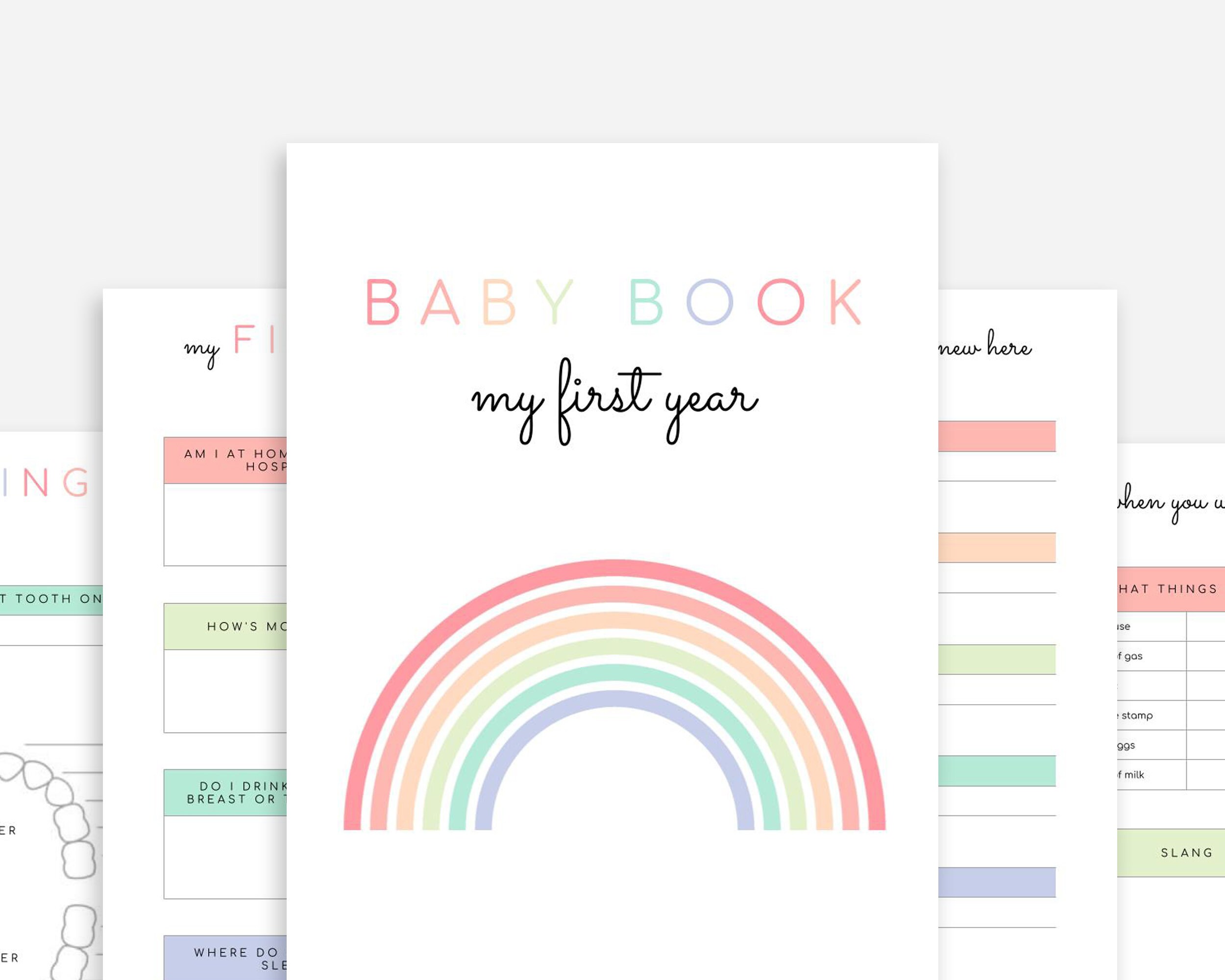 Baby Book Printable Printable Baby Memory Book | Etsy