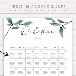 2025 Calendar Bundle | Editable + Printable | Monthly + Yearly ...