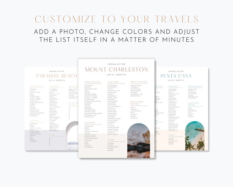 Canva Packing List Template - Etsy