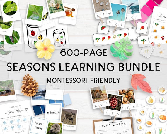 Seasons Learning Binder Pre-k K 600 Pages - Etsy