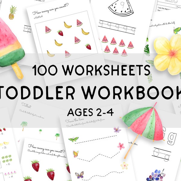 Toddler Worksheets - Etsy
