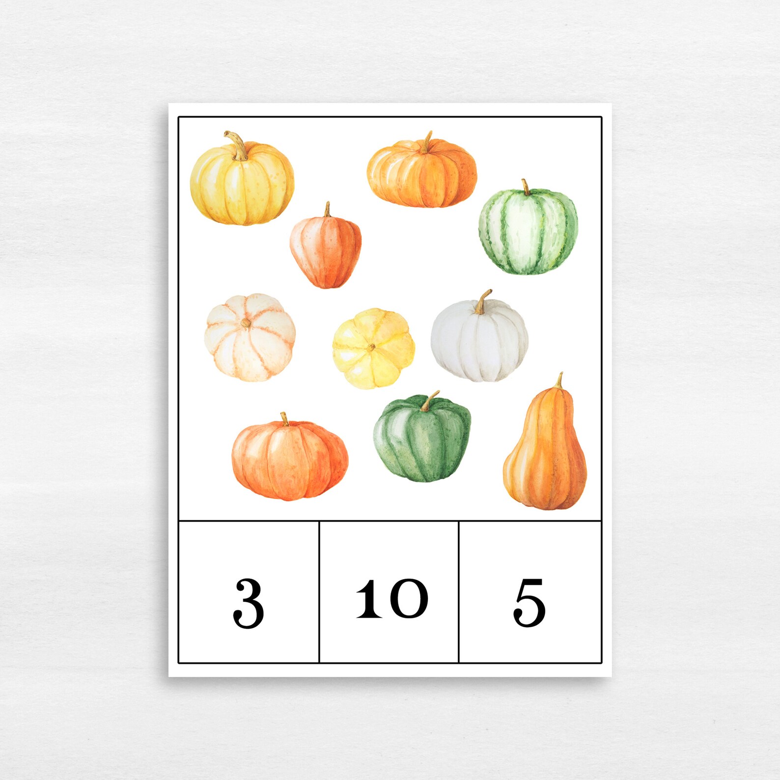 Count and Clip Cards 1-10 Printable Montessori Number Work - Etsy