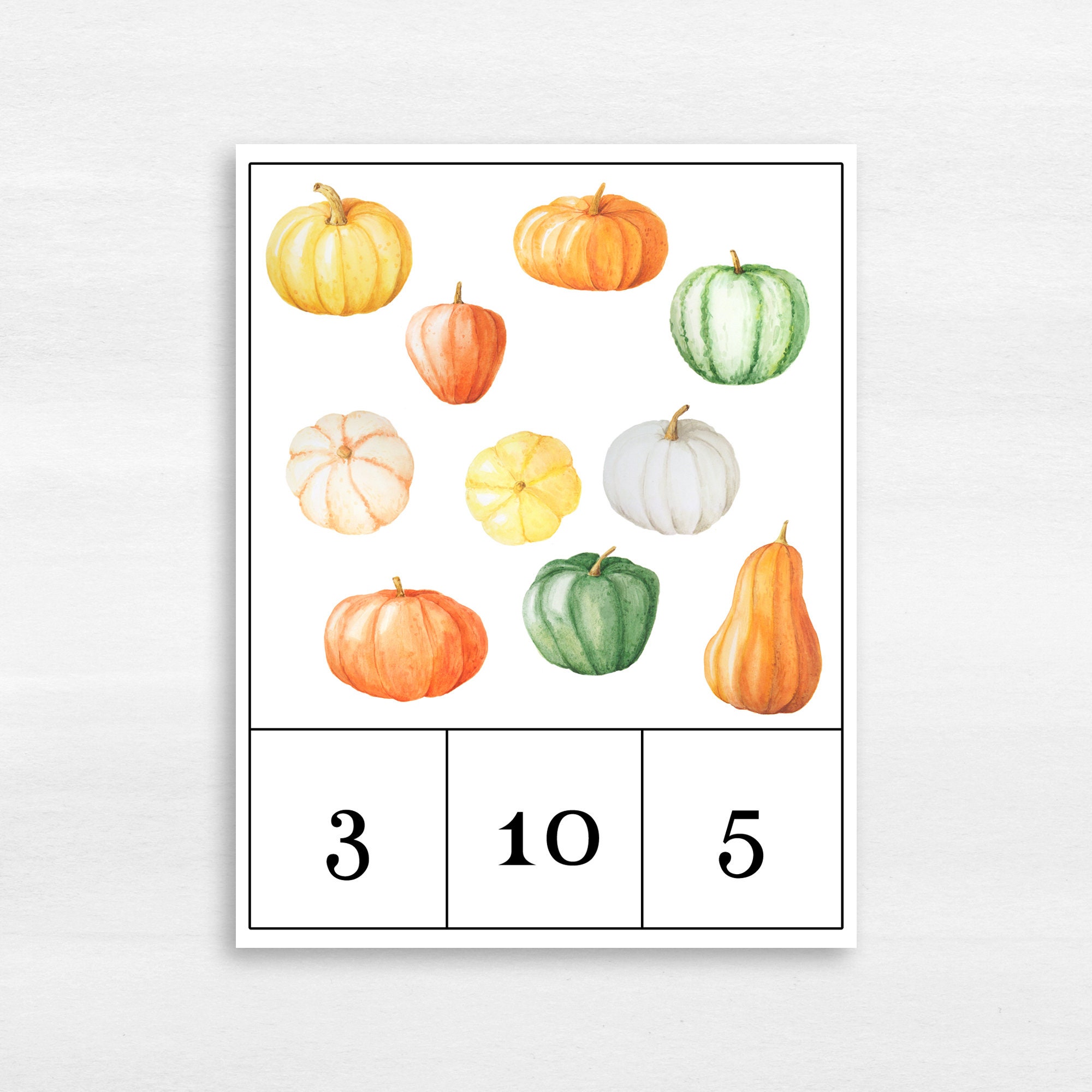 Count and Clip Cards 1-10 | Printable Montessori Number Work - Etsy