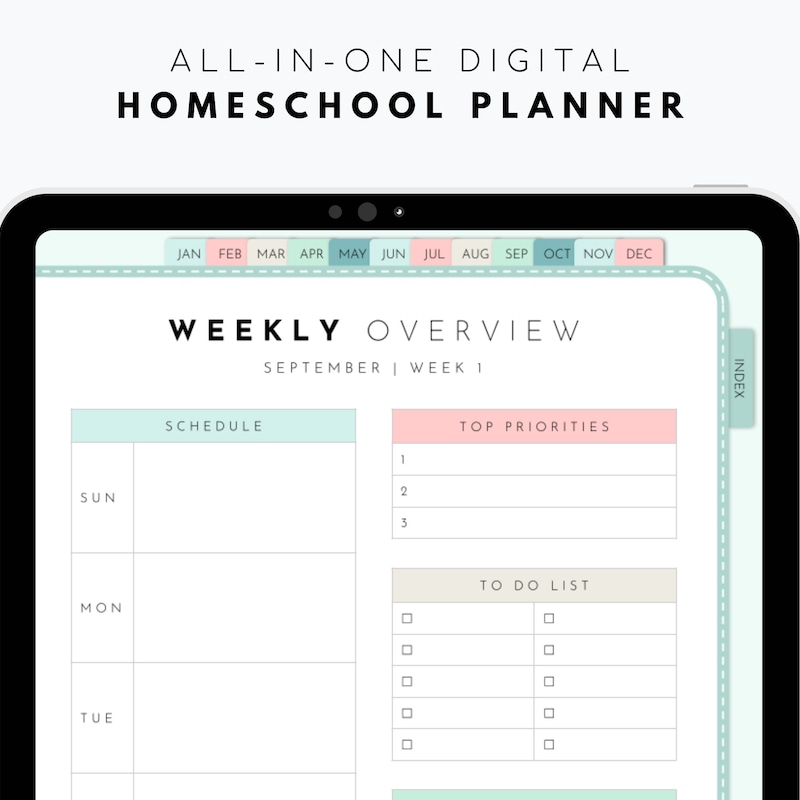 Homeschool Planner - Etsy