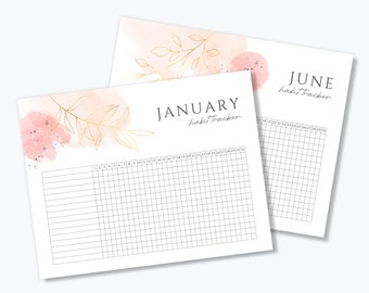 Flower Habit Tracker Printable Daily Habit Tracker Printable Habit ...