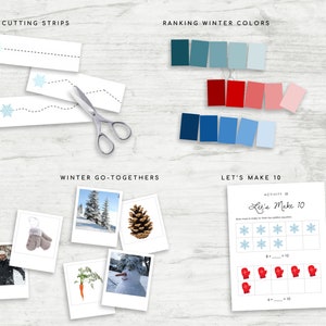Montessori Kindergarten Worksheets | Winter Bundle - Etsy