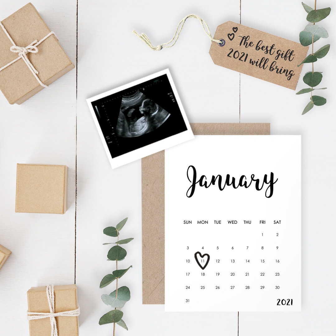 Pregnancy Announcement Calendar - Etsy