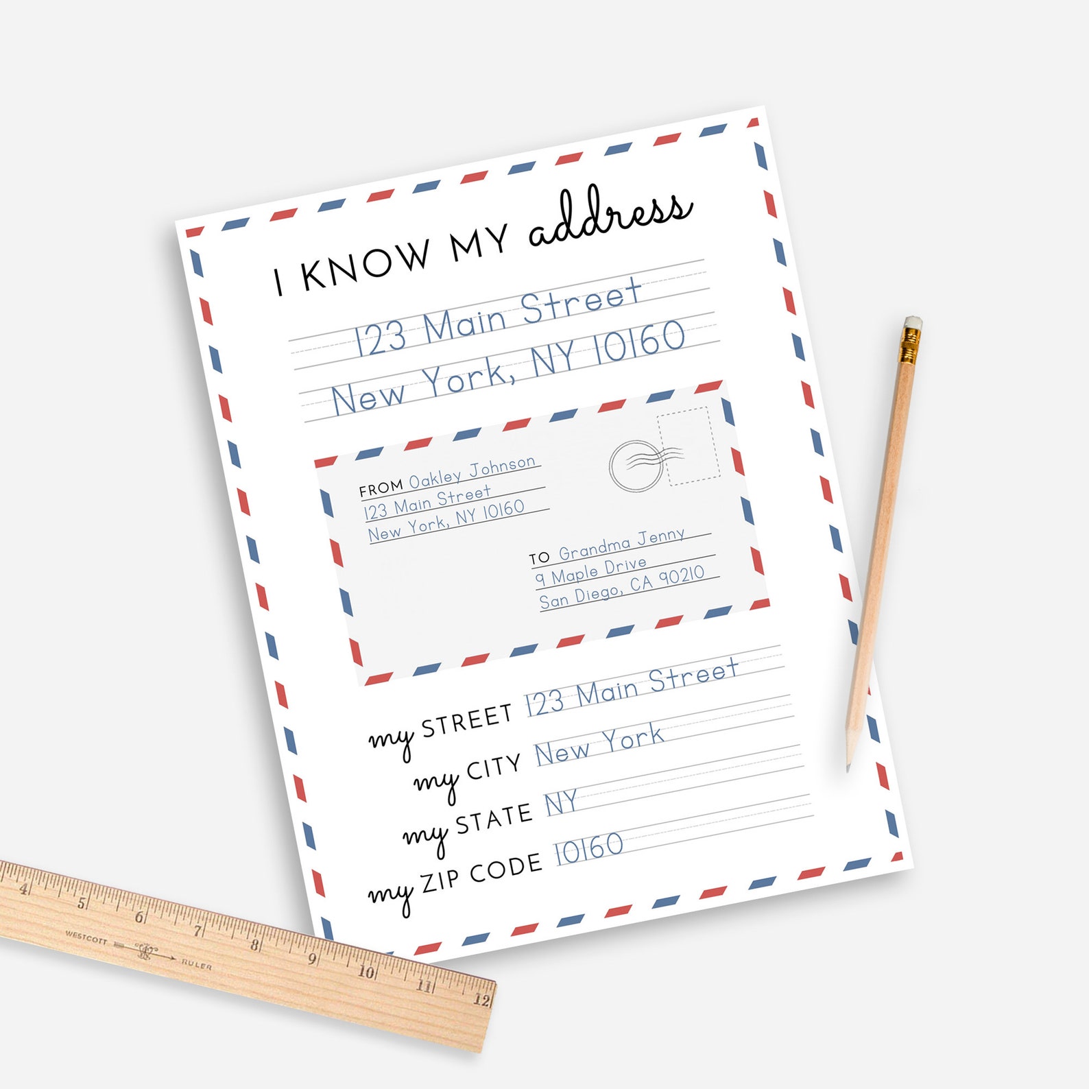 My Address Worksheet Printable - Etsy