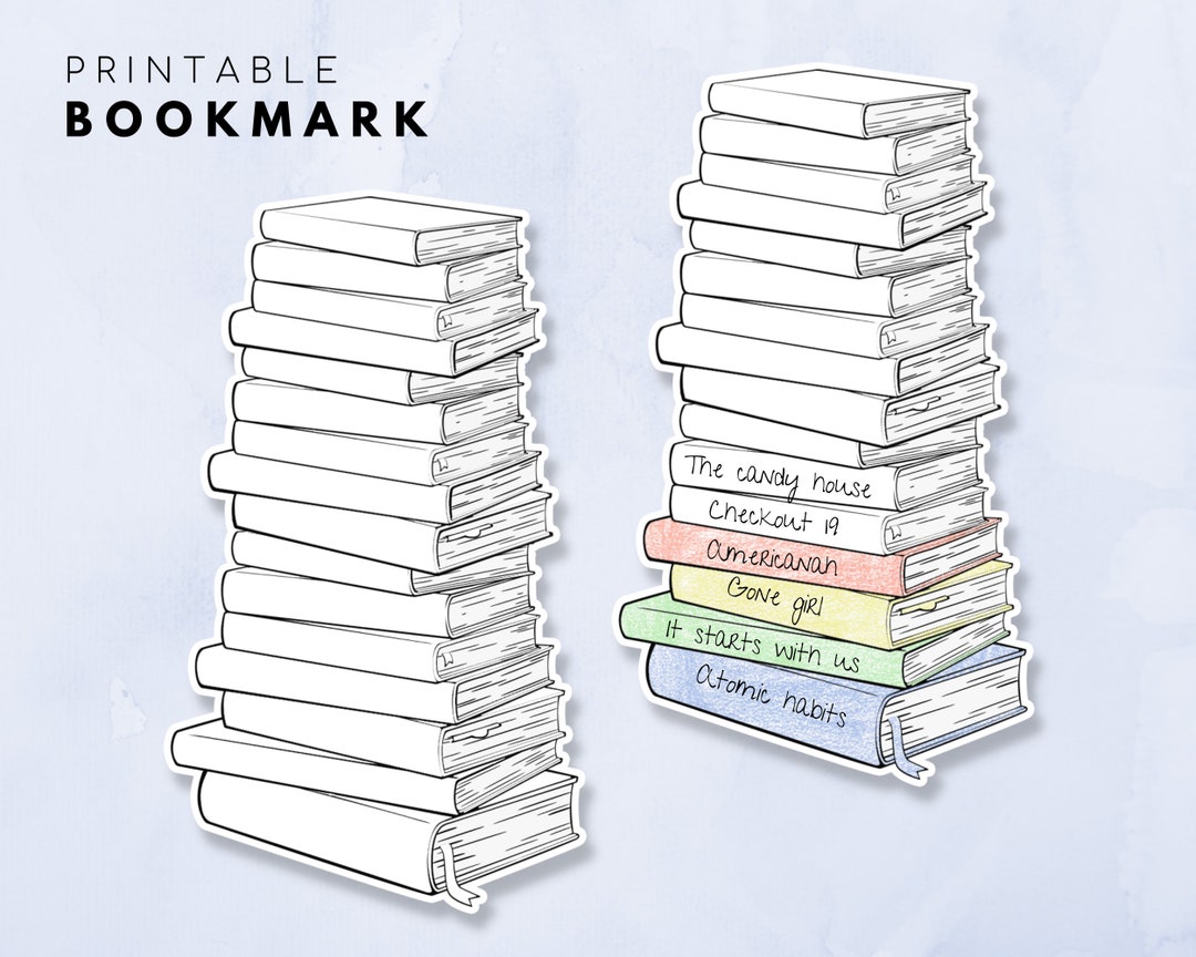 Printable Book Tracker Bookmark - Etsy