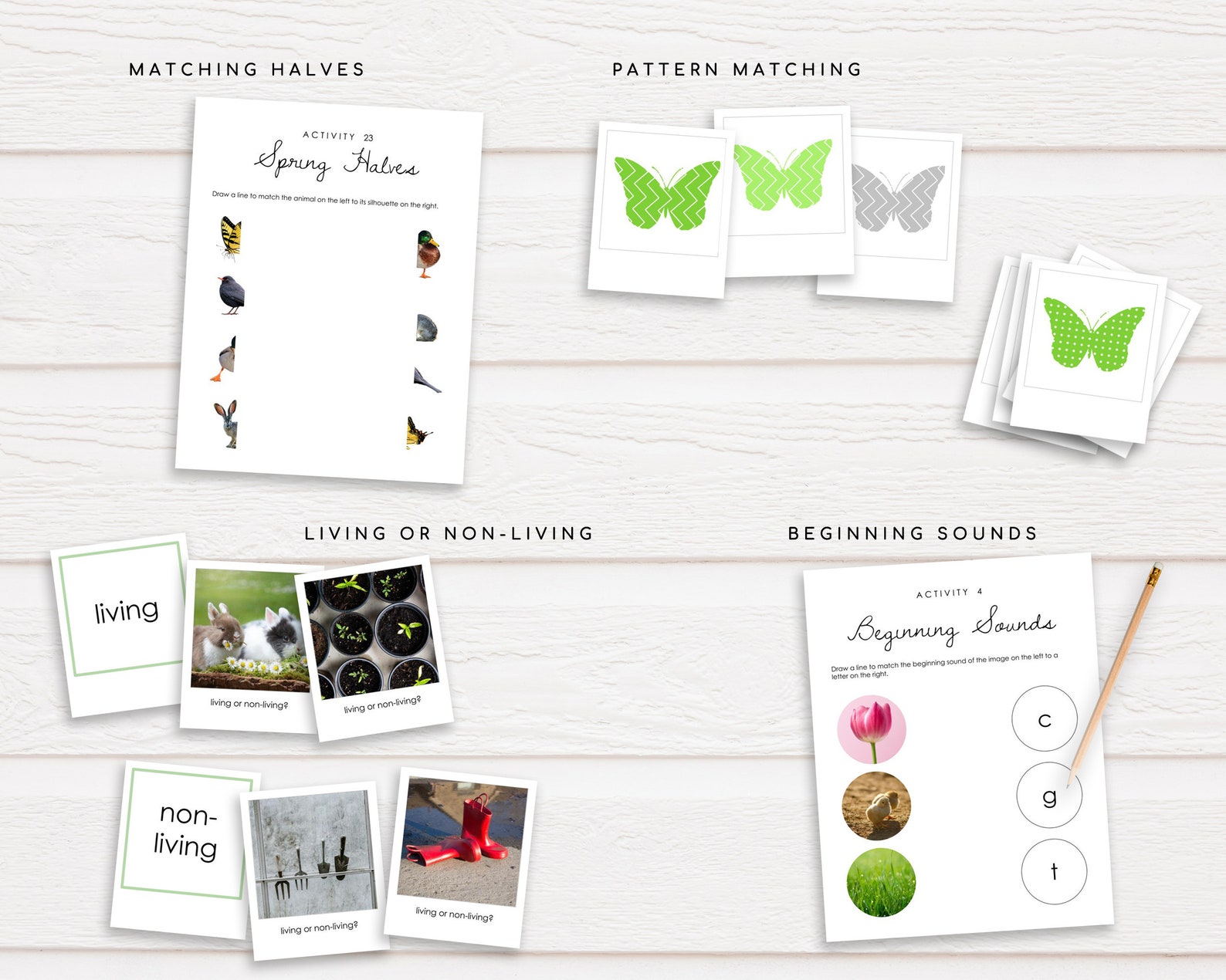 Kindergarten Worksheets Montessori Printable Spring Bundle | Etsy