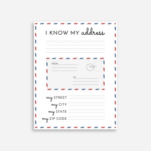 My Address Worksheet Printable - Etsy