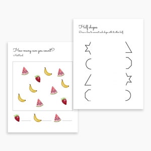 Toddler Workbook | 100 Worksheets | Ages 2-4 - Etsy