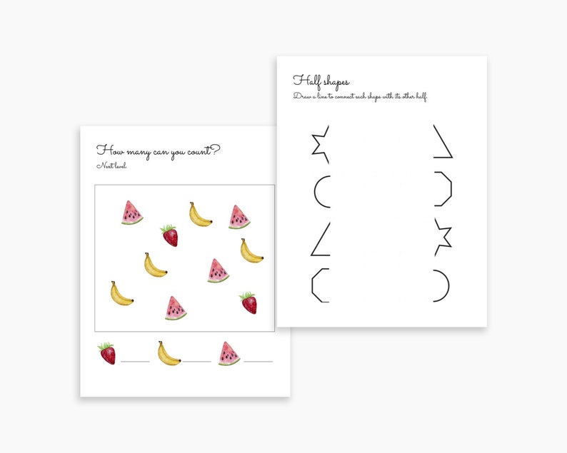 Toddler Workbook 100 Worksheets Ages 2-4 - Etsy