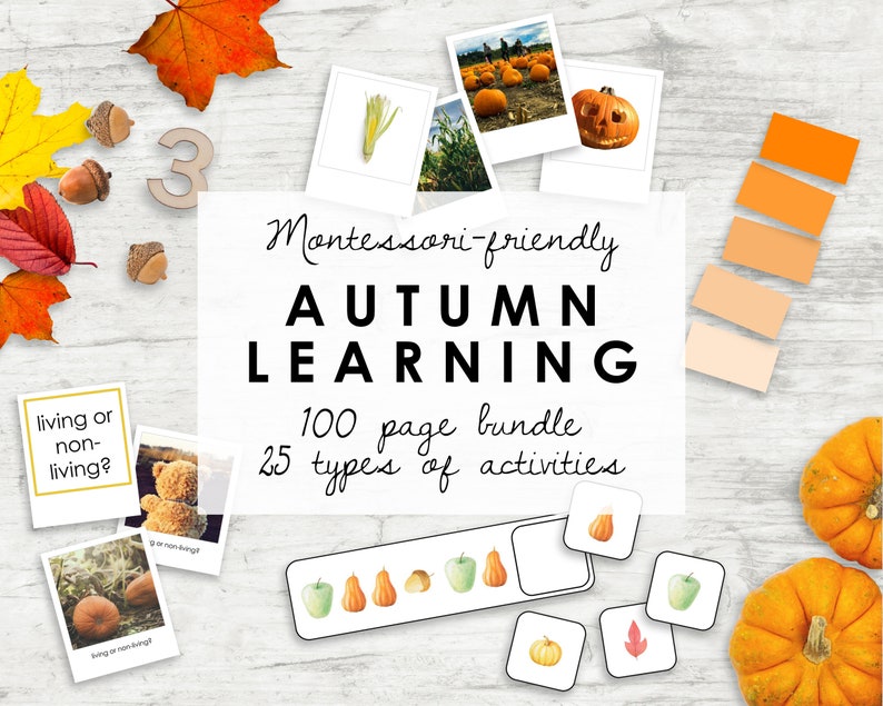 Autumn | Montessori Printable Fall Bundle | Preschool + Kindergarten - Etsy