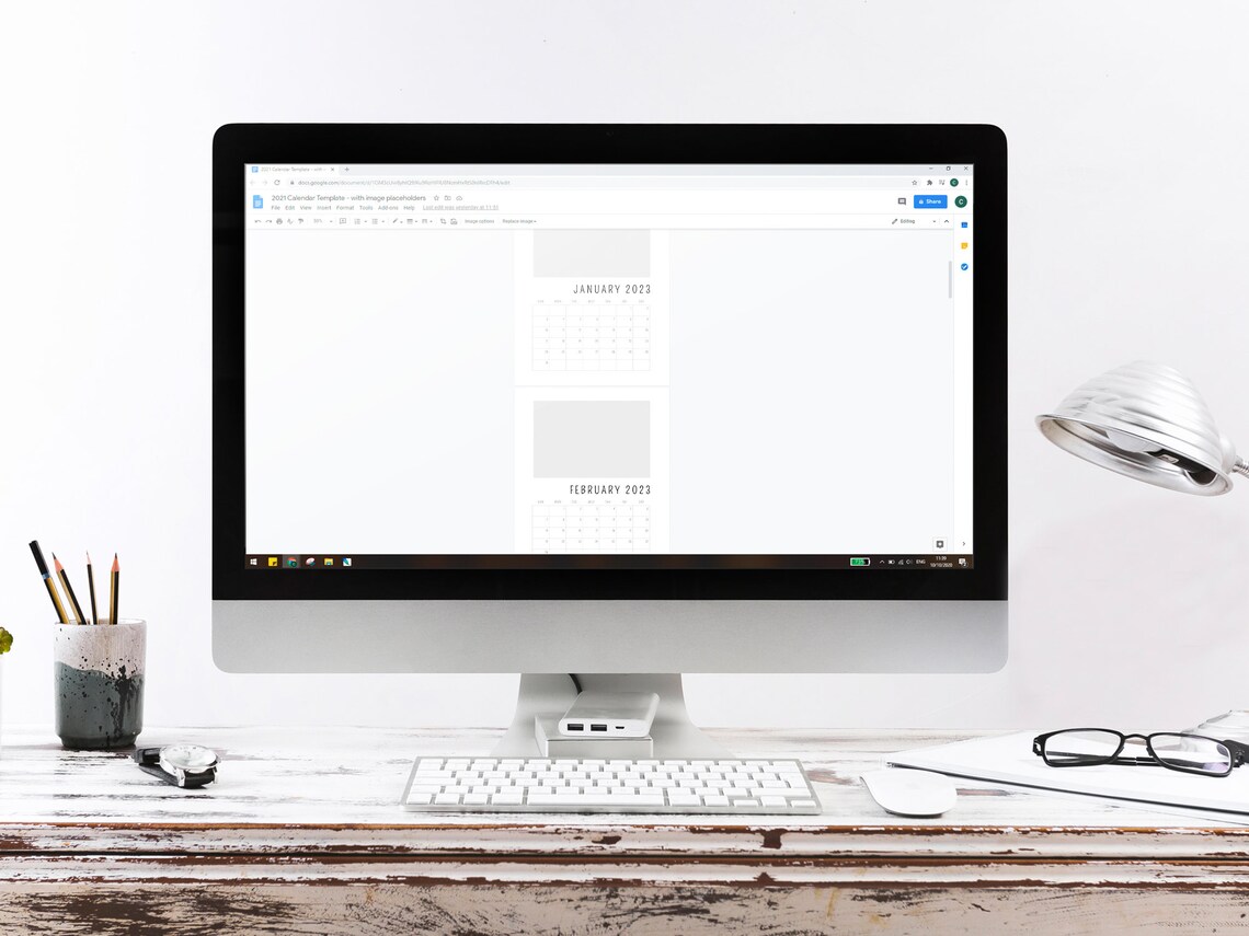2023 Calendar Template Google Docs 100% Editable - Etsy