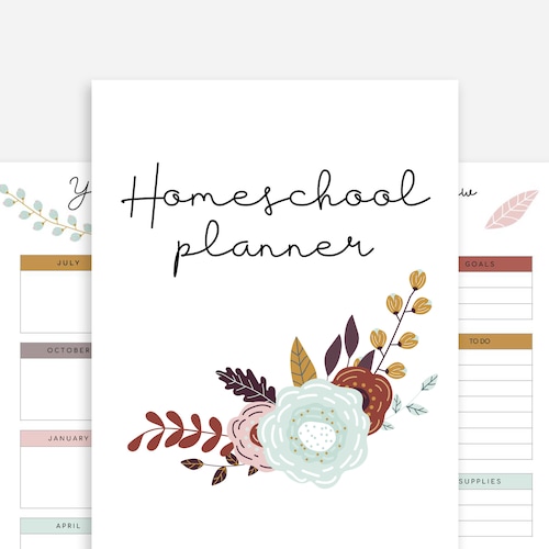 Homeschool Planner printable Set Sized Large 8.5 X - Etsy