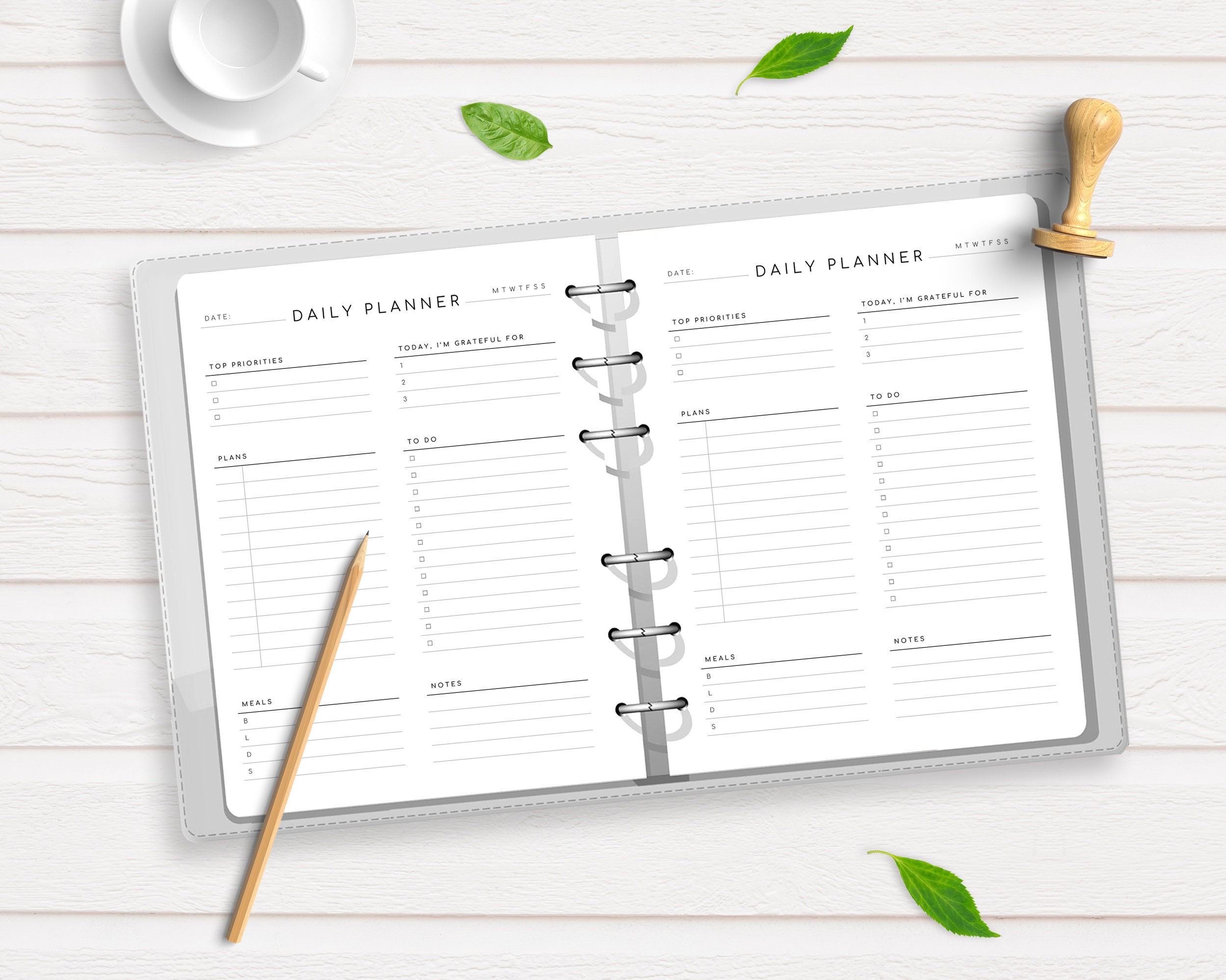 Printable Daily Planner Minimalist Day Planner Printable | Etsy