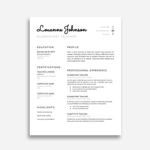 Resume Teacher Google Docs, Resume Template Teacher, Cover Letter ...