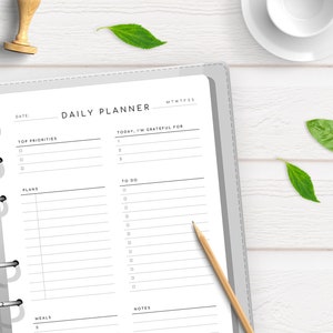 Printable Daily Planner | Minimalist Day Planner Printable - Etsy
