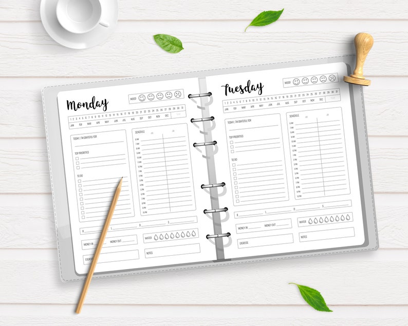 Agenda Download | Dag Planner Pdf | Dagplanner - Etsy Nederland