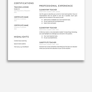Resume Teacher Google Docs, Resume Template Teacher, Cover Letter ...