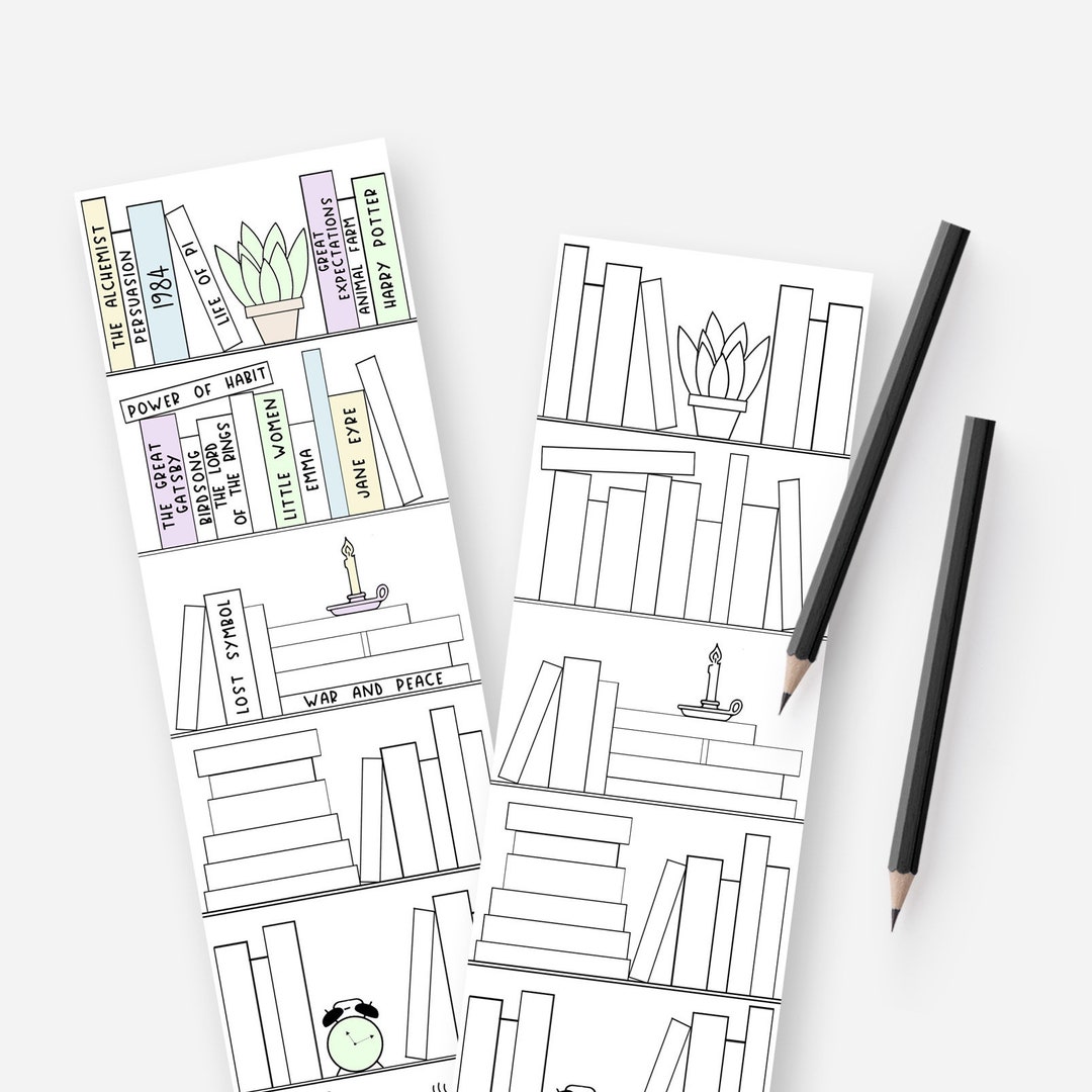 Book Tracker Bookmark Printable - Etsy