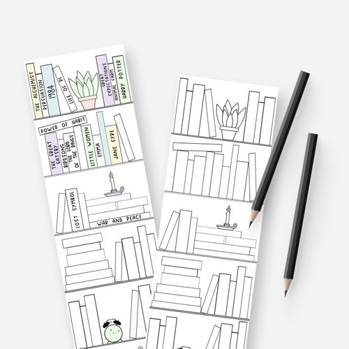 Book Tracker Bookmark Printable Reading Tracker Digital - Etsy