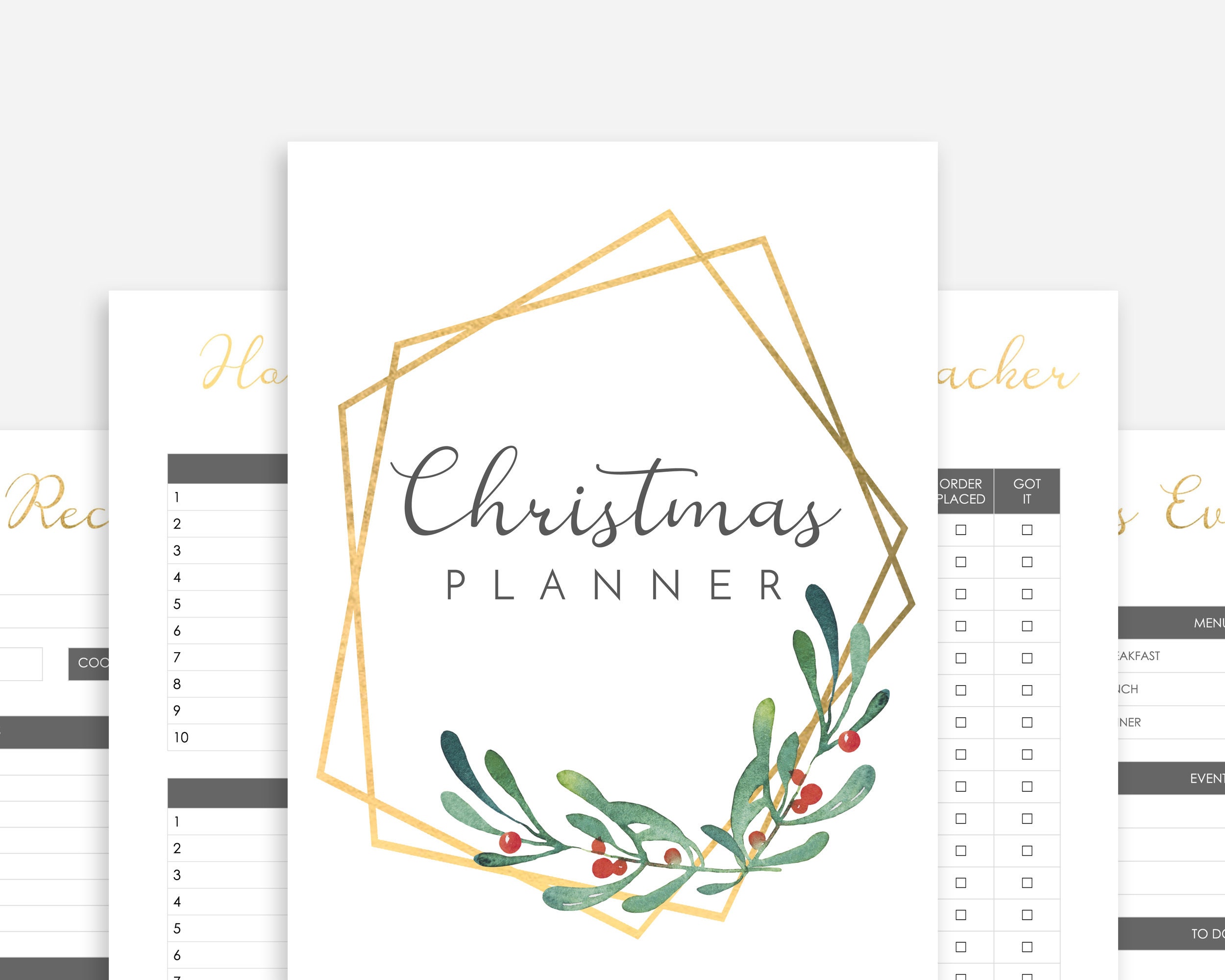 Christmas Planner Printable | Etsy