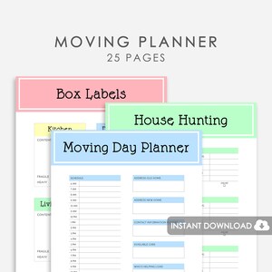 Moving Planner Printable, Moving Printable, Printable Moving Binder ...