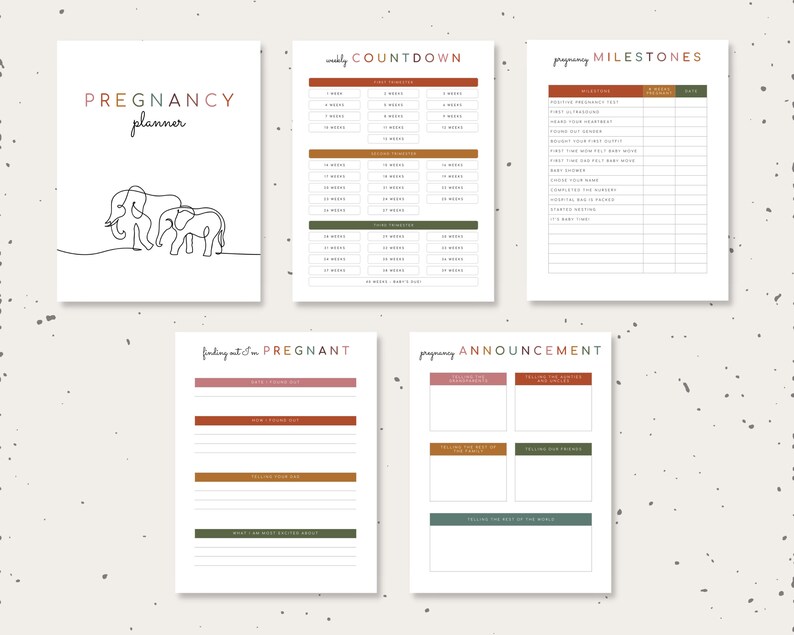 Pregnancy Planner Printable Pregnancy Journal - Etsy