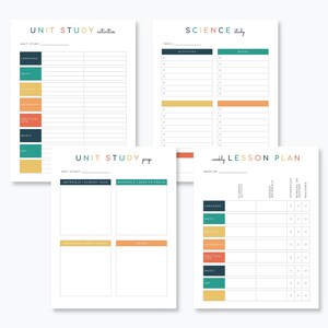 Homeschool Planner 2023 2024 2025 90 Pages Bold Colors - Etsy