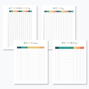 Homeschool Planner 2023 2024 2025 90 Pages Bold Colors - Etsy