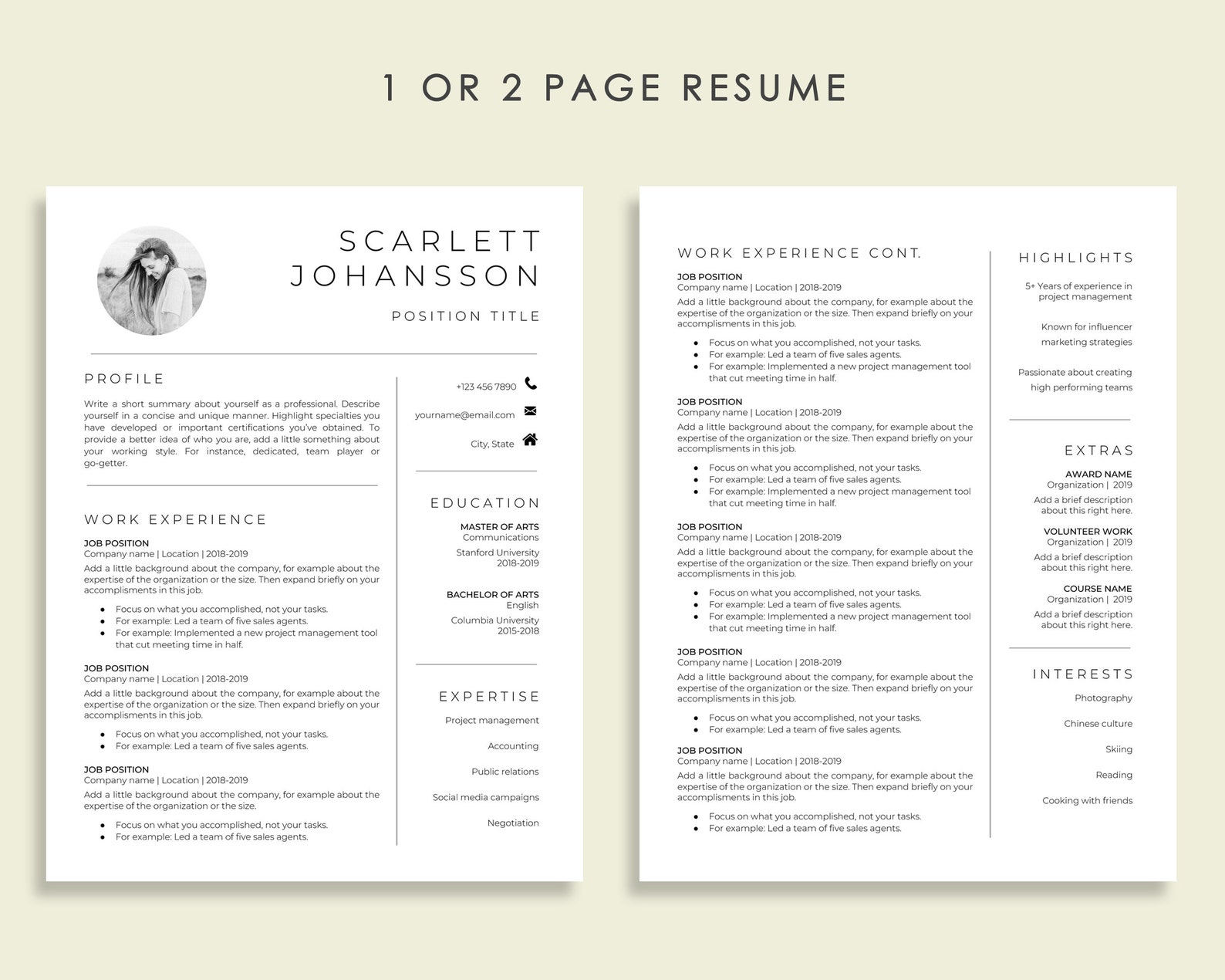 Google Docs Resume Template With Picture, Photo Resume Template Google ...
