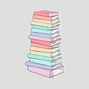 Book Stack Bookmark Printable - Etsy