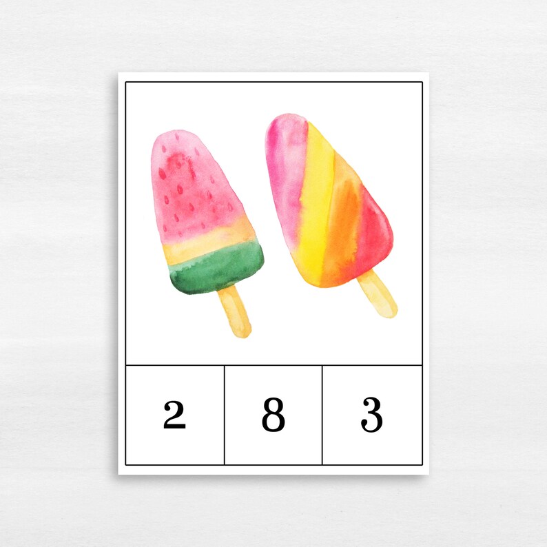 Count and Clip Cards 1-10 | Printable Montessori Number Work - Etsy