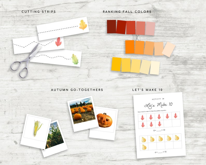 Autumn Montessori Printable Fall Bundle Preschool - Etsy