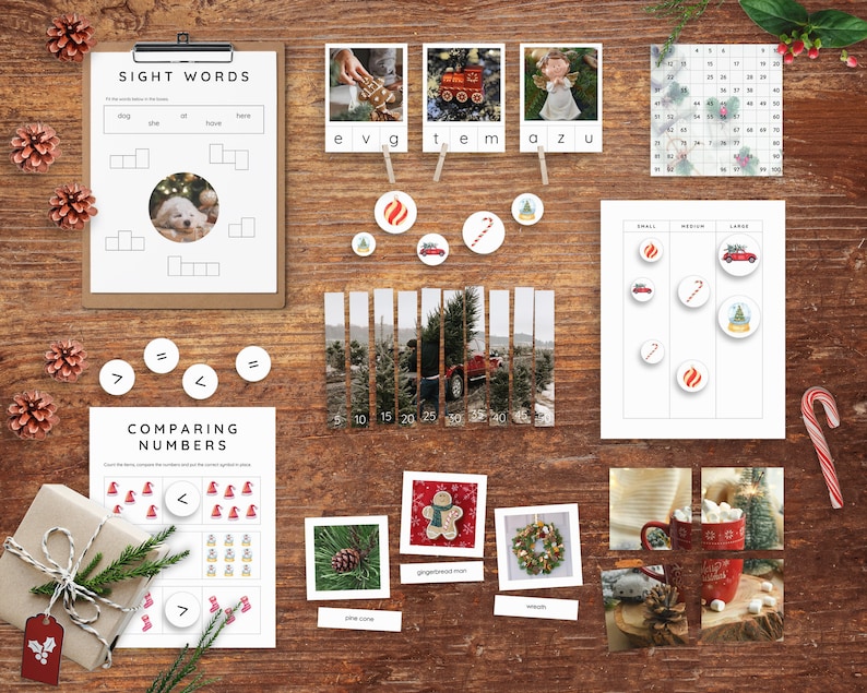 Montessori Christmas-themed Printable - Etsy