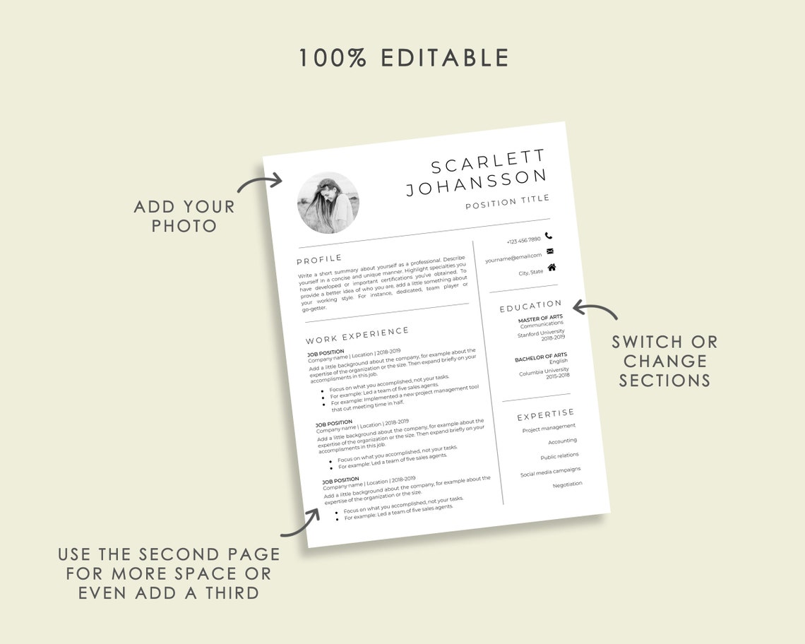 Google Docs Resume Template With Picture, Photo Resume Template Google ...