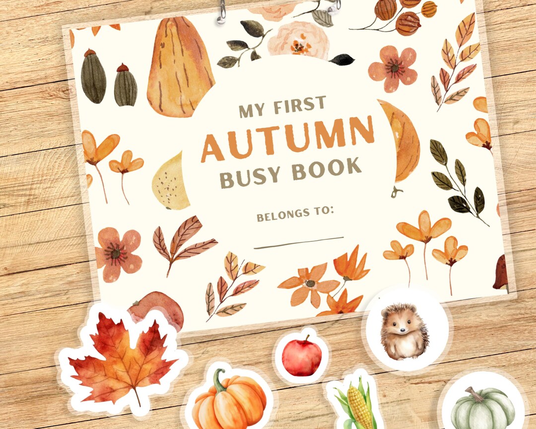 Printable Busy Book for Fall, Toddler Busy Book Autumn, Age 2 & 3 ...