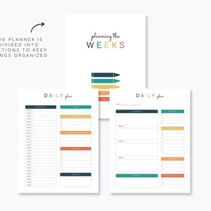 Homeschool Planner 2023 2024 2025 90 Pages Bold Colors - Etsy