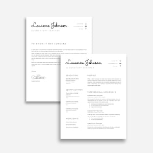 Resume Teacher Google Docs, Resume Template Teacher, Cover Letter ...