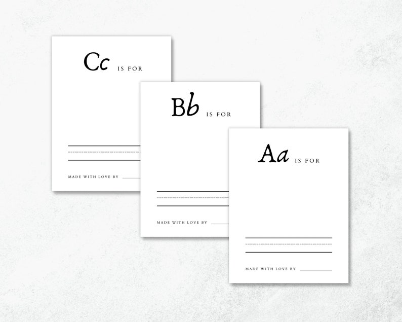 Personalized Baby Alphabet Book Baby Shower Baby ABC Book Baby Shower ...