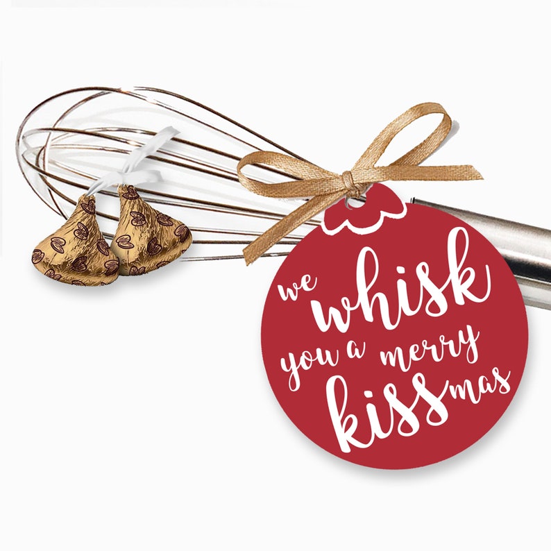 We Whisk You A Merry Kissmas Printable Tag DIY Christmas | Etsy