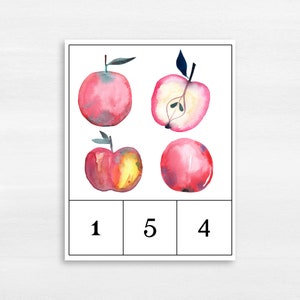 Count and Clip Cards 1-10 | Printable Montessori Number Work - Etsy
