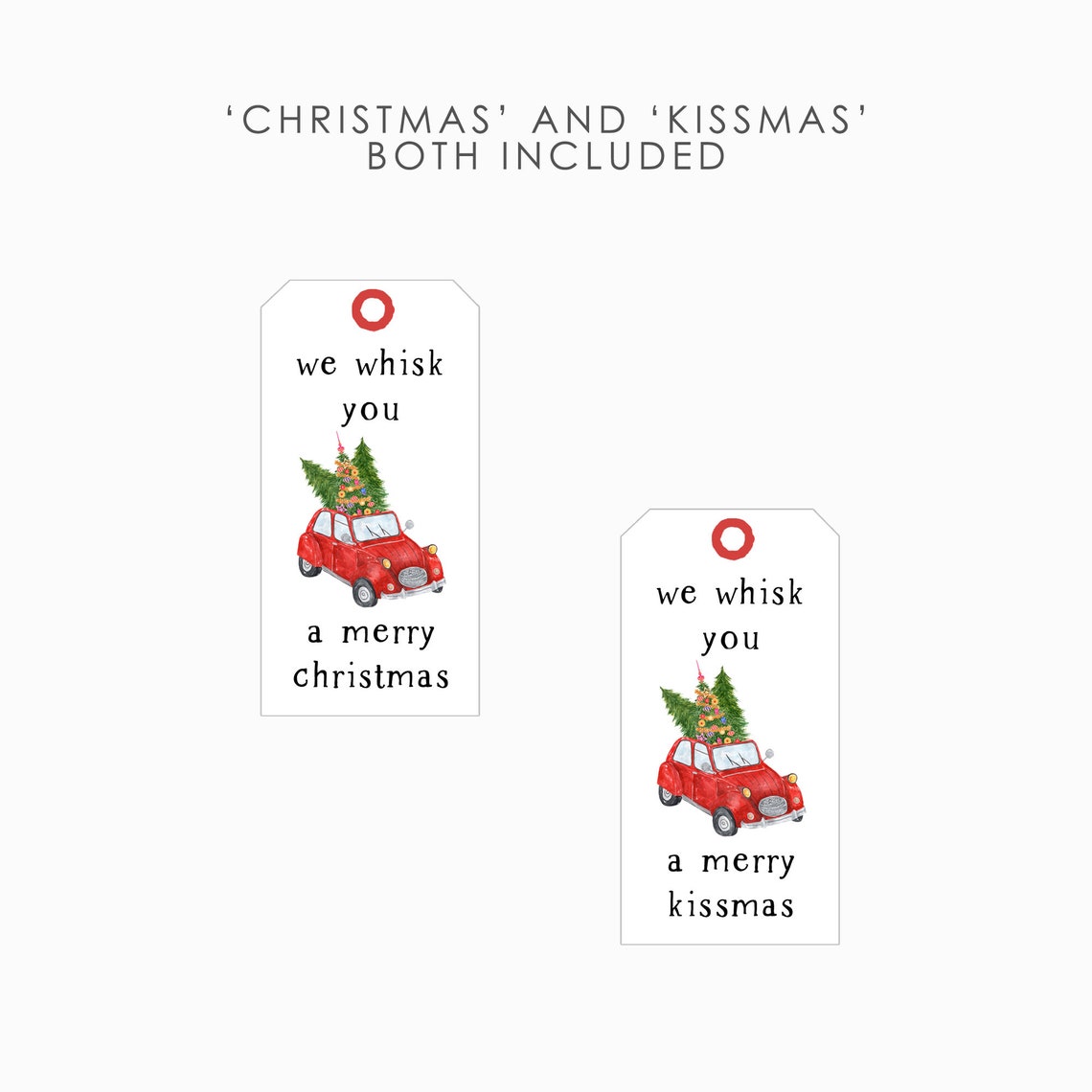 Printable We Whisk You a Merry Kissmas Tag Teacher Gift Tag - Etsy