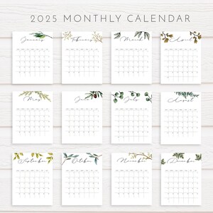 2025 Calendar Bundle | Editable + Printable | Monthly + Yearly ...