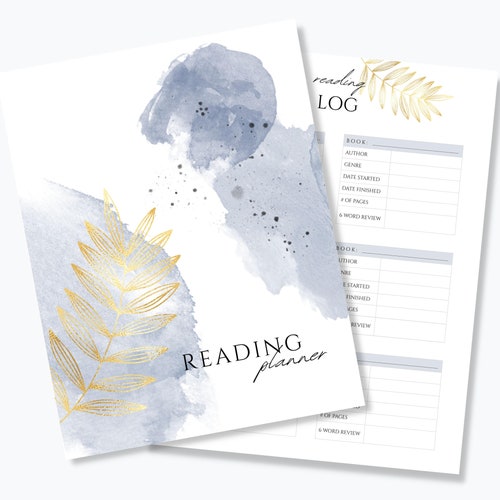 Canva Templates Reading Journal Book and Reading Planner - Etsy